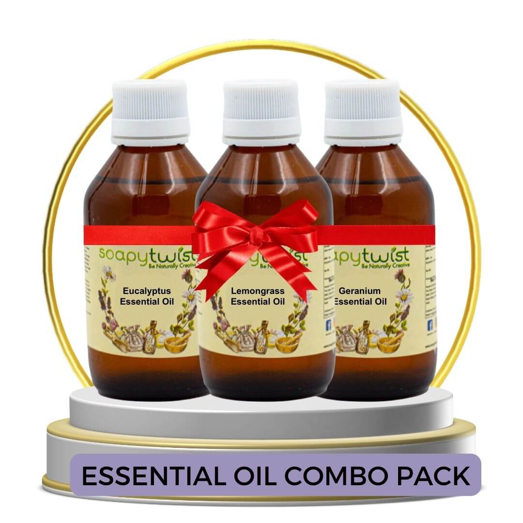 Eucalyptus | Lemongrass |Geranium Essential Oil Combo Pack |Aroma OIls