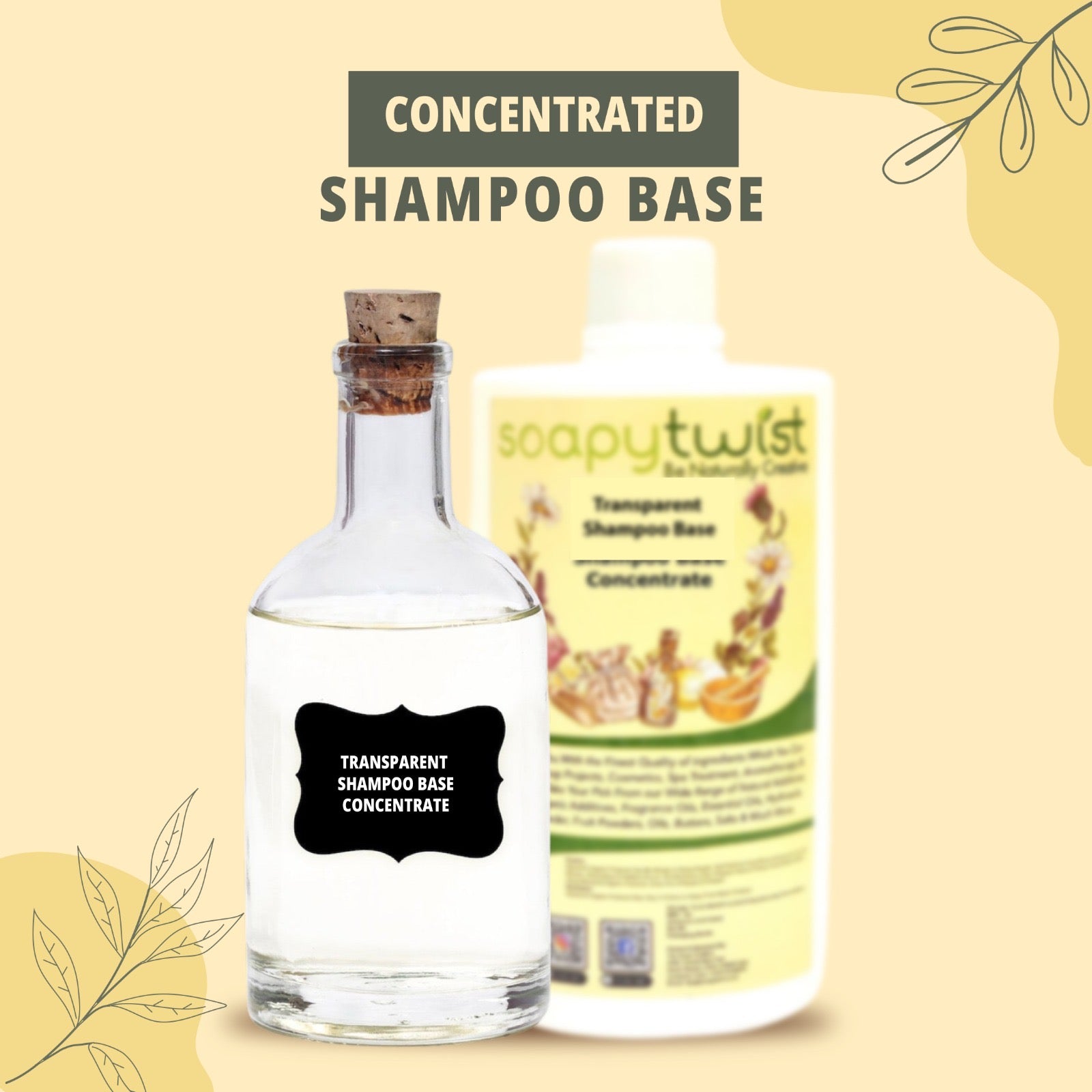 Transparent Shampoo Base Concentrate |Soapy Twist Natural Shampoo Base