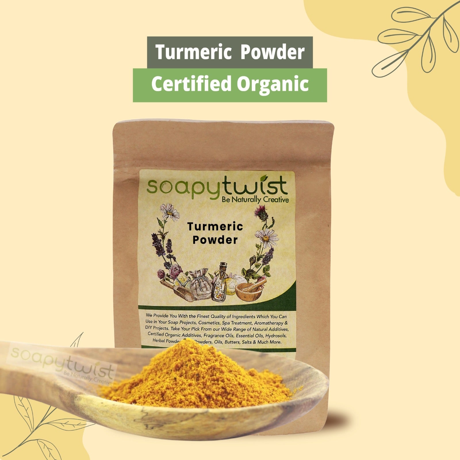 Buy Organic Turmeric Powder for Soap/Cosmetic Making Online in Bulk